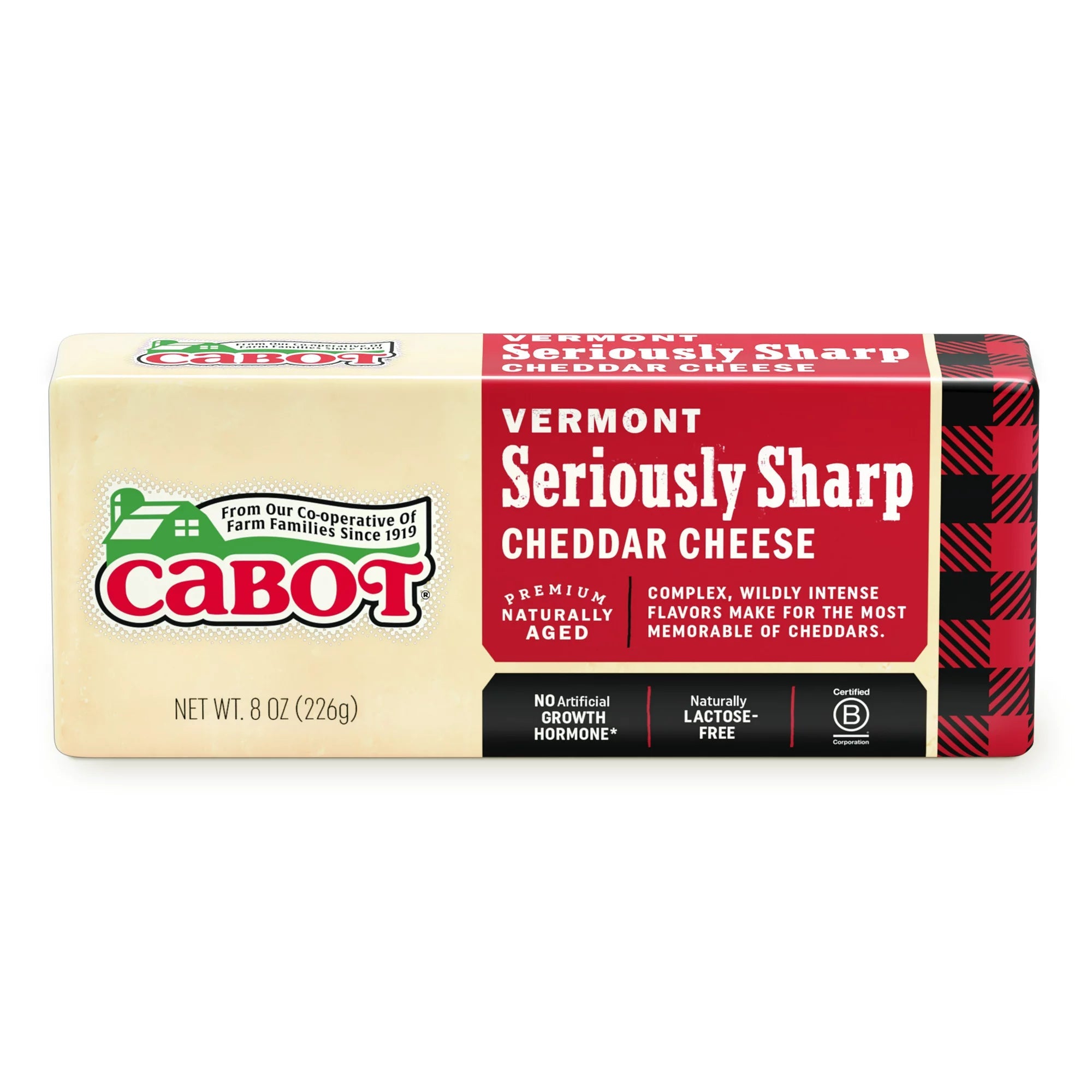 Cabot Creamery Seriously Sharp Cheddar Cheese Block 8 oz – GSG ...